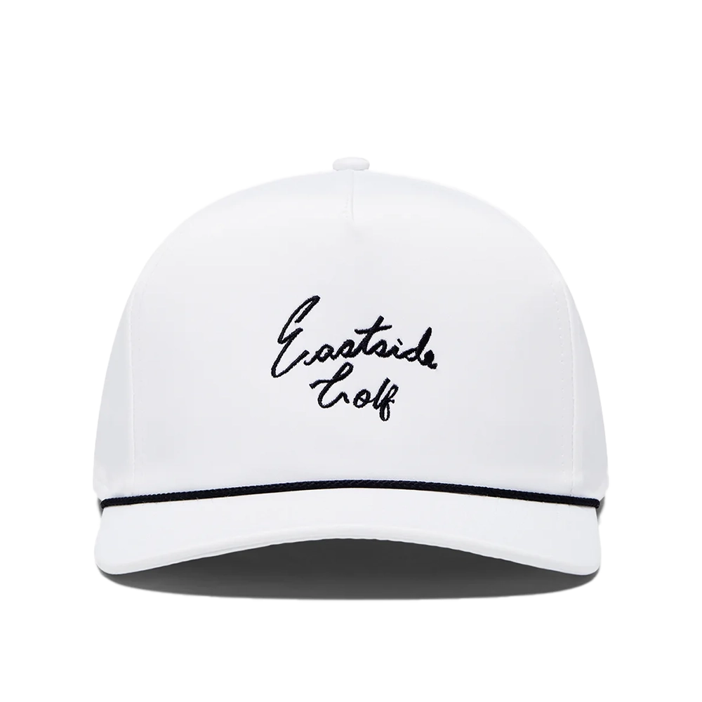 Vintage Script Rope Hat White