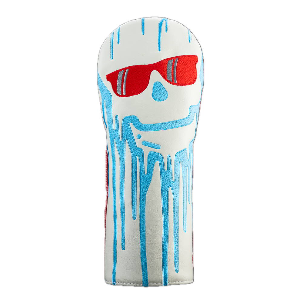 Jumbo Dripping Skull White Driver Cover | SWAG Golf