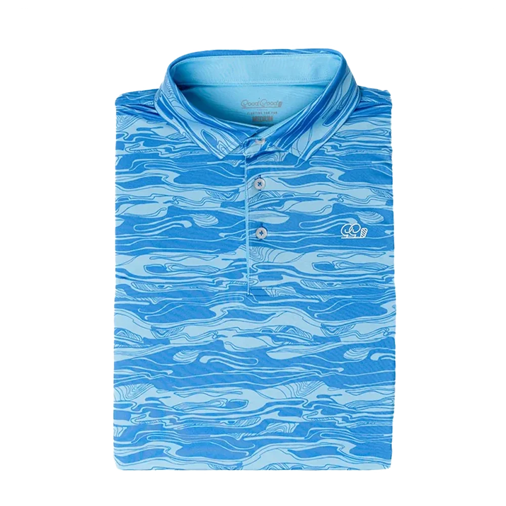 Catch The Wave Polo – Ocean Blue Flow by Good Good Golf